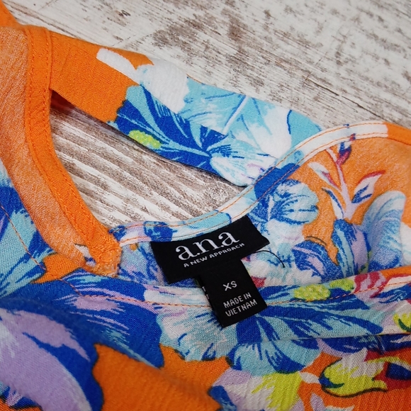 a.n.a | Tops | Ana Orange Floral Flowy Tank Top | Poshmark